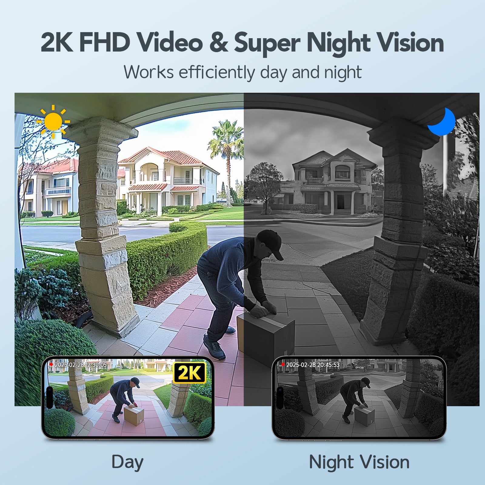 XTU J9 Plus 2K HD Video Doorbell Camera Wireless – XTUCAM